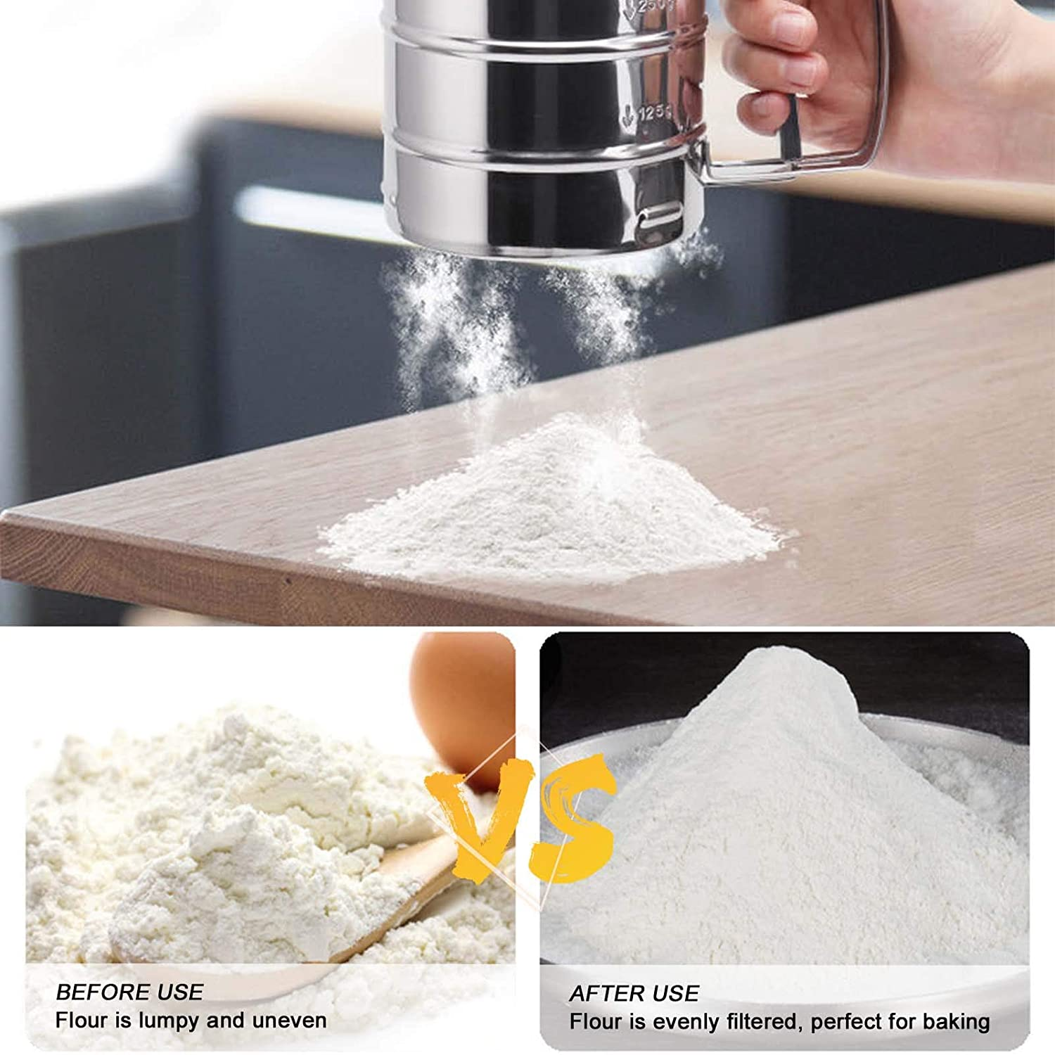 Stainless Steel Easy Flour Shaker Flour Shifter Flour – Trend Store